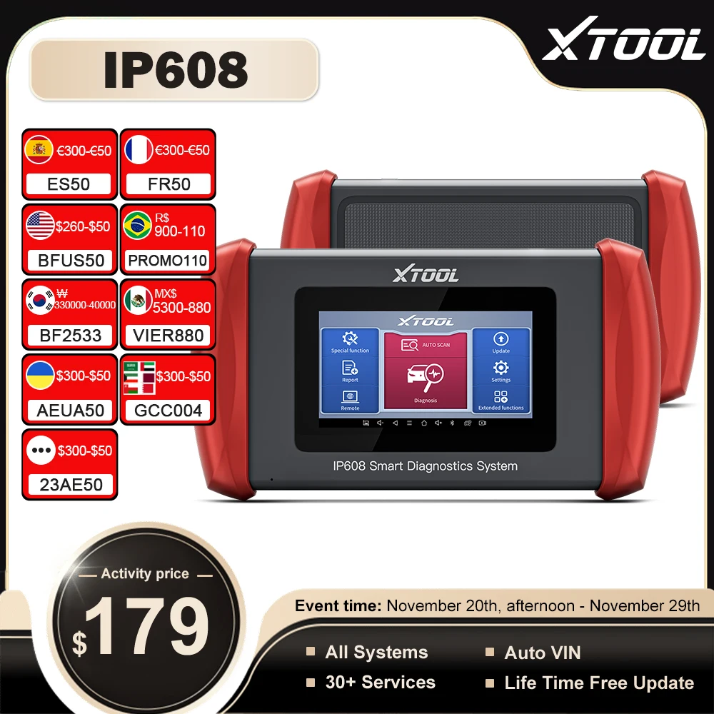 XTOOL-InPlus-IP608-OBD2-Scanner-Diagnostic-Tool-Android-10-With-CAN-FD ...