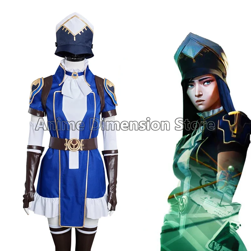 LOL-The-Sheriff-of-Piltover-Caitlyn-Cosplay-Costumes-Wig-Arcane-Caitlyn ...