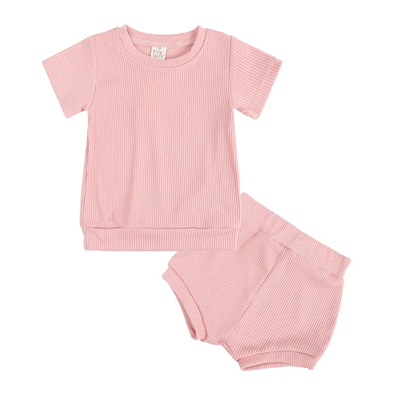 2022 Summer Girl Kids Solid Color Clothes Set Cc2202.03.1 - Children's ...