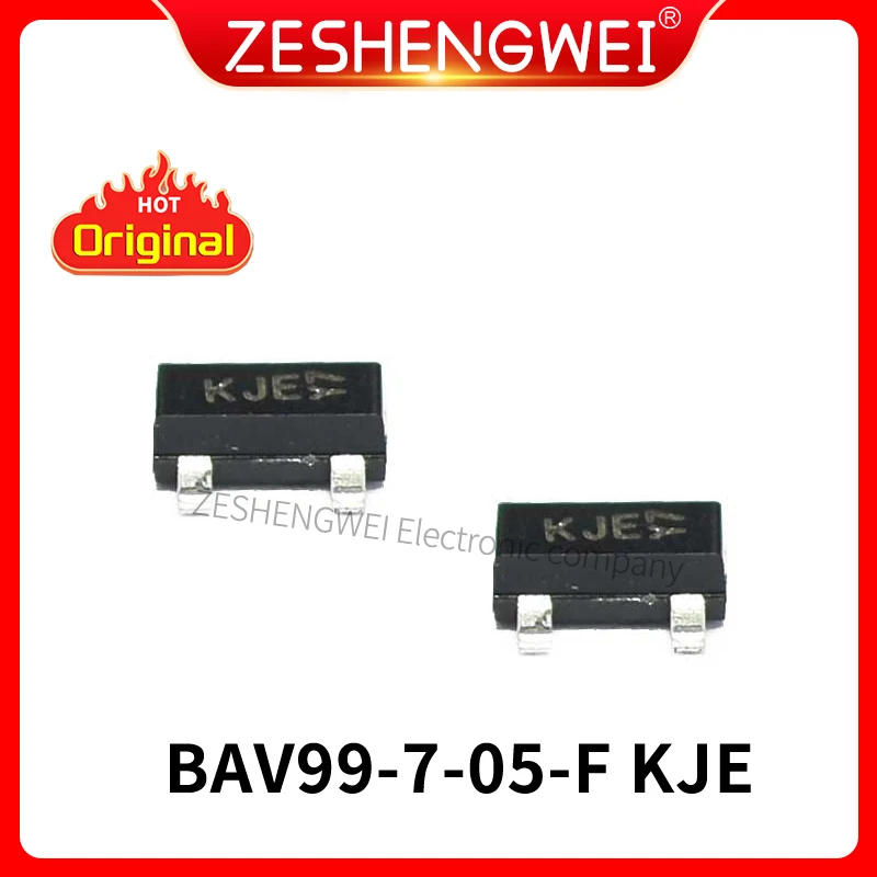 50PCS-Triode-SOT23-BAV99-7-05-F-Silk-screen-KJE-SOT-23-SMD-Diode ...