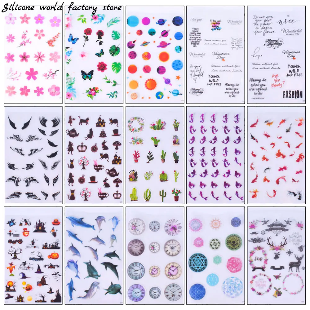 Silicone-world-Transparent-Decorate-Stickers-for-Epoxy-Resin-Mold-UV ...