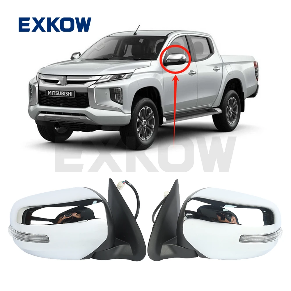 7-Wires-Chrome-Electric-Control-Rearview-Door-Mirror-for-Mitsubishi ...