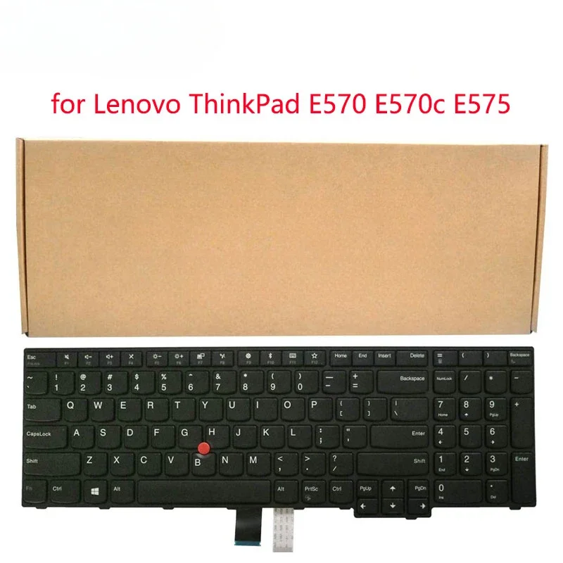 Lenovo ThinkPad E570 e570c e575 노트북 (포인터 없음 백라이트 포함) 용 기존 노트북 교체 키보드 ...