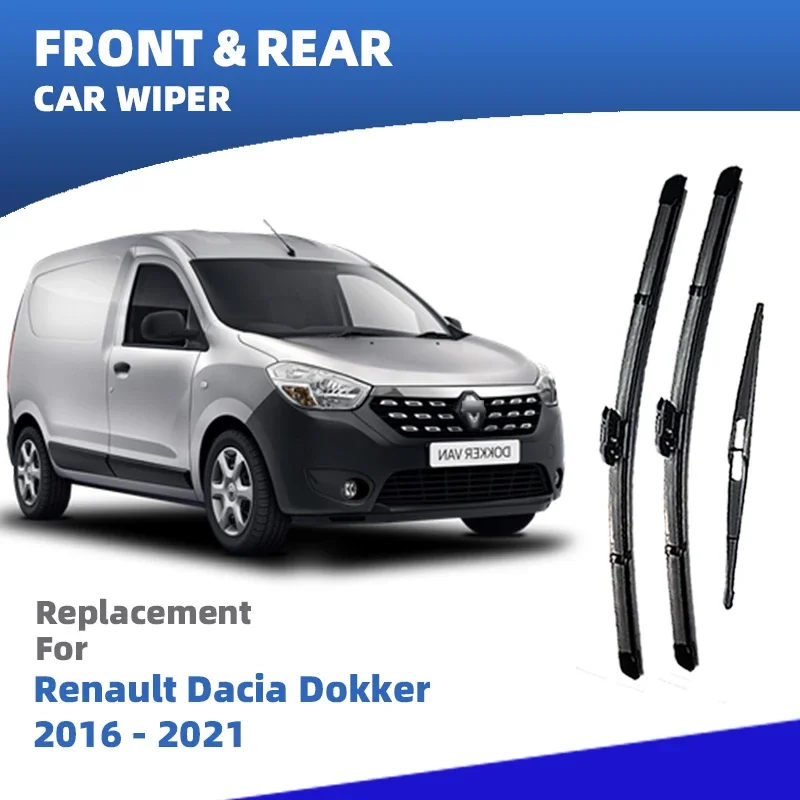 LHD Front Rear Windshield Wiper Blades For Renault Dacia Dokker Renault ...