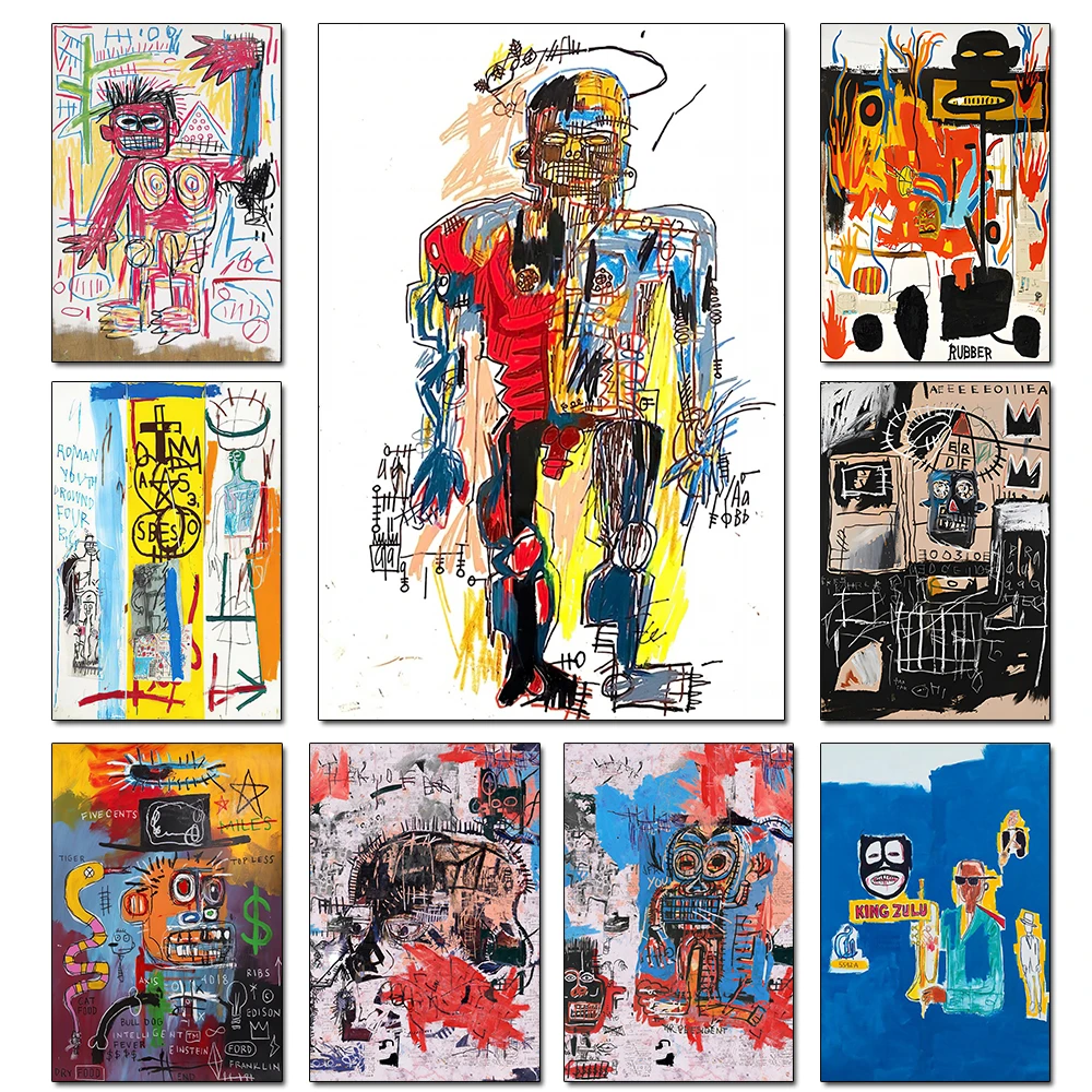 Street Graffiti Abstract Primitive People Wall Art Poster Modern ...