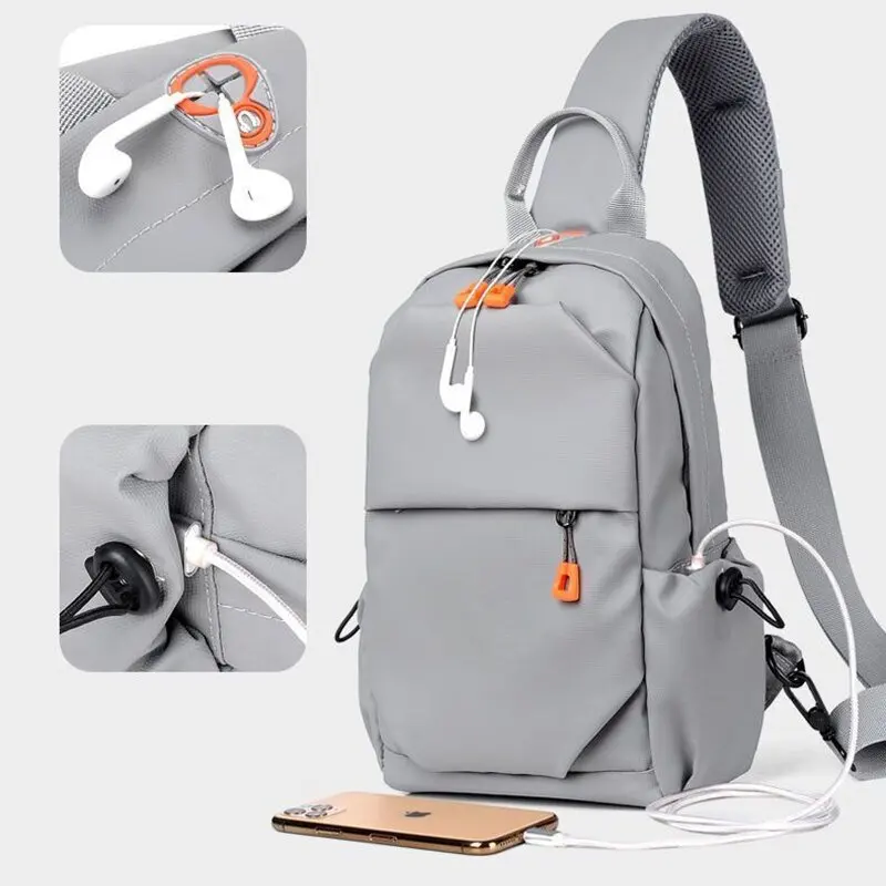 Men Multifunction Anti-theft USB Shoulder Bag Crossbody Bag Travel ...