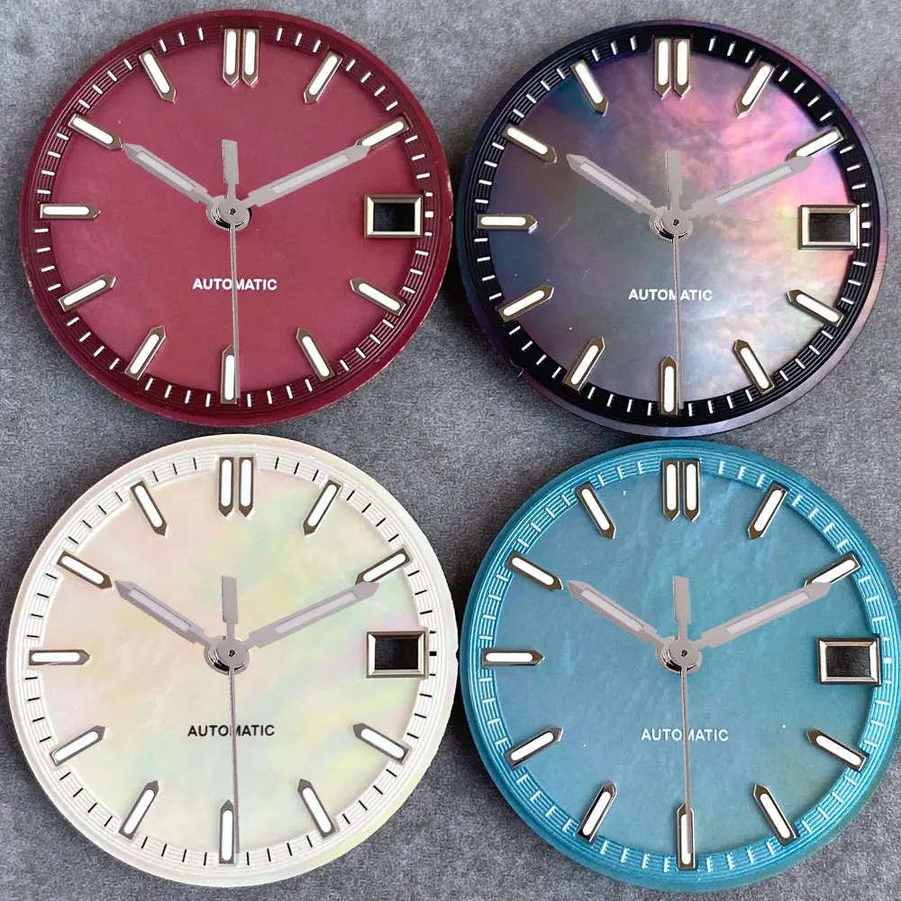 Luxury MOP Mother of Pearl Shell Watch Dial Parts 29mm Fit for SKX NH35 ...