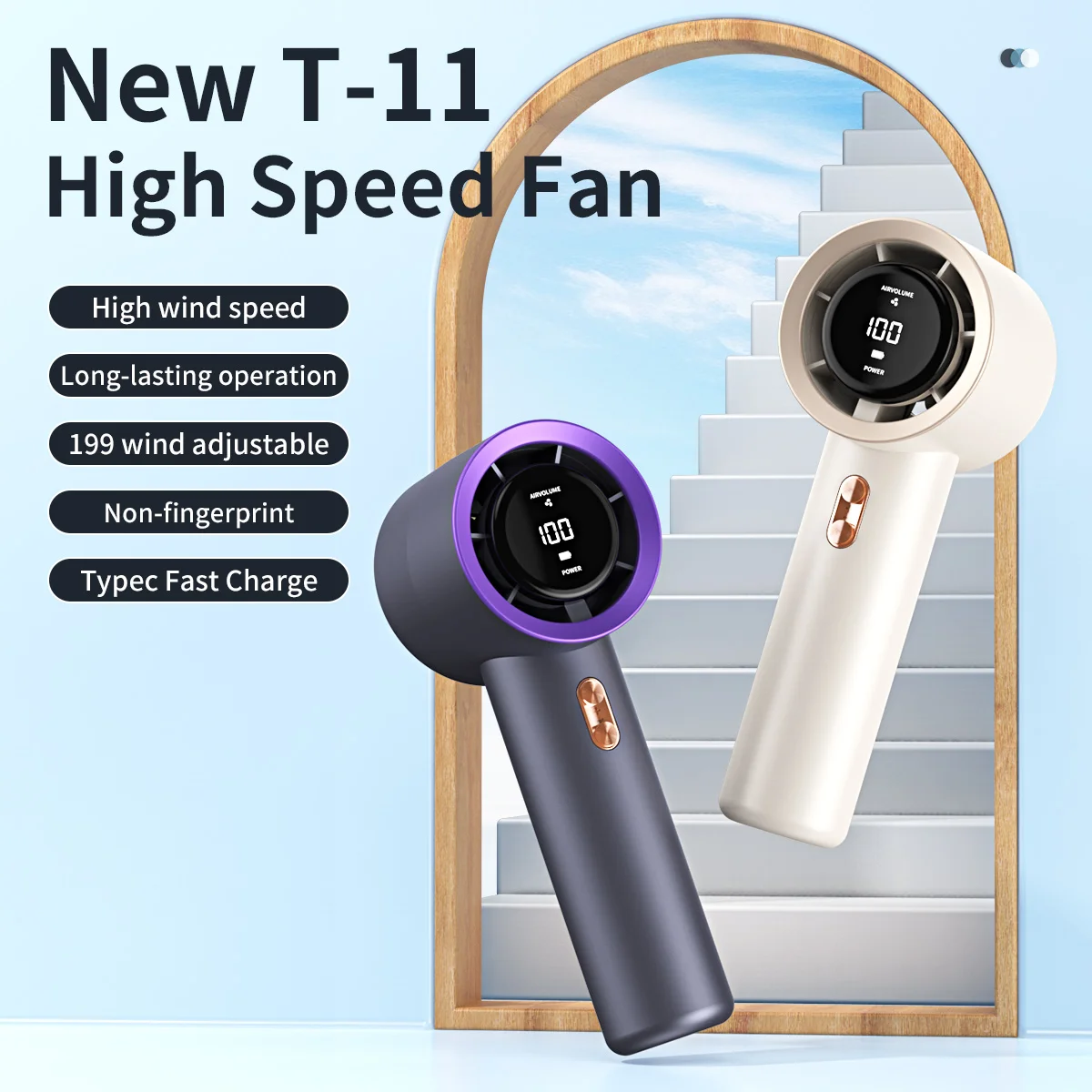 New high-speed handheld violent fan, USB charging, mini portable ...