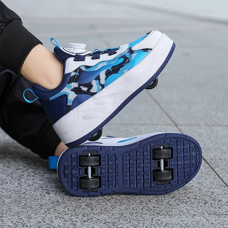 Roller-skate-shoes-kids-fashion-casual-sport-4-wheels-sneaker-boys ...