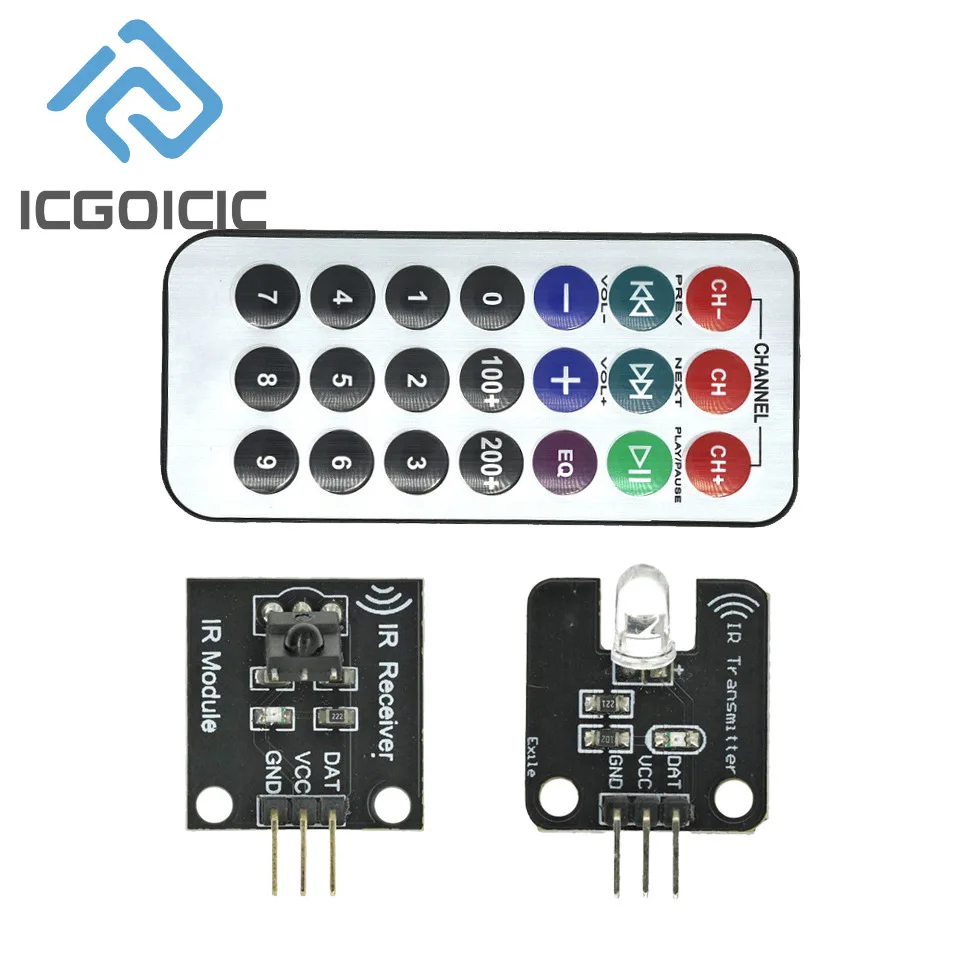 38kHz Infrared Transmitter & Receiver Module – IR Remote Control Sensor ...