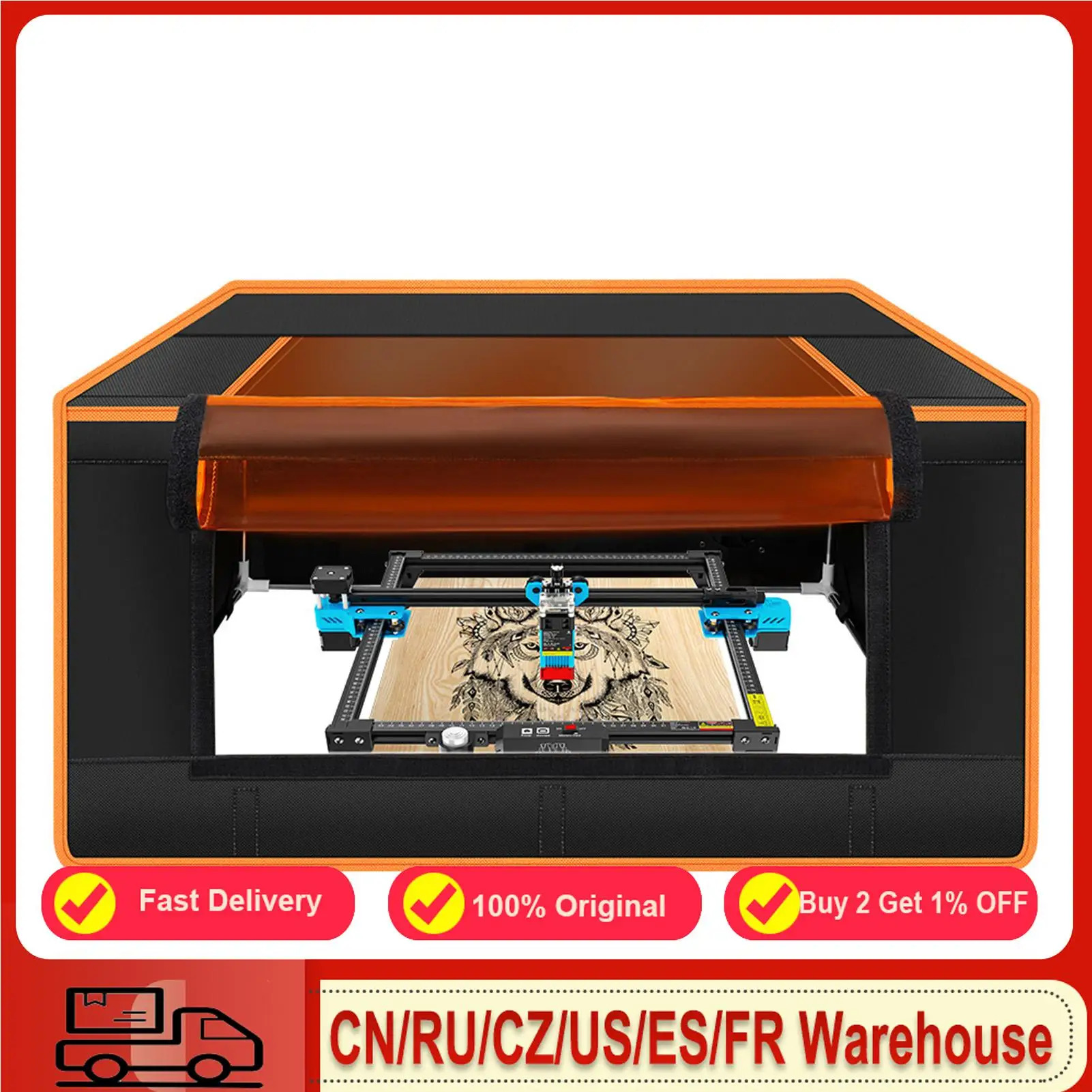 TWO TREES Laser Engraver Enclosure with Vent for TS2 Engraving Machine ...