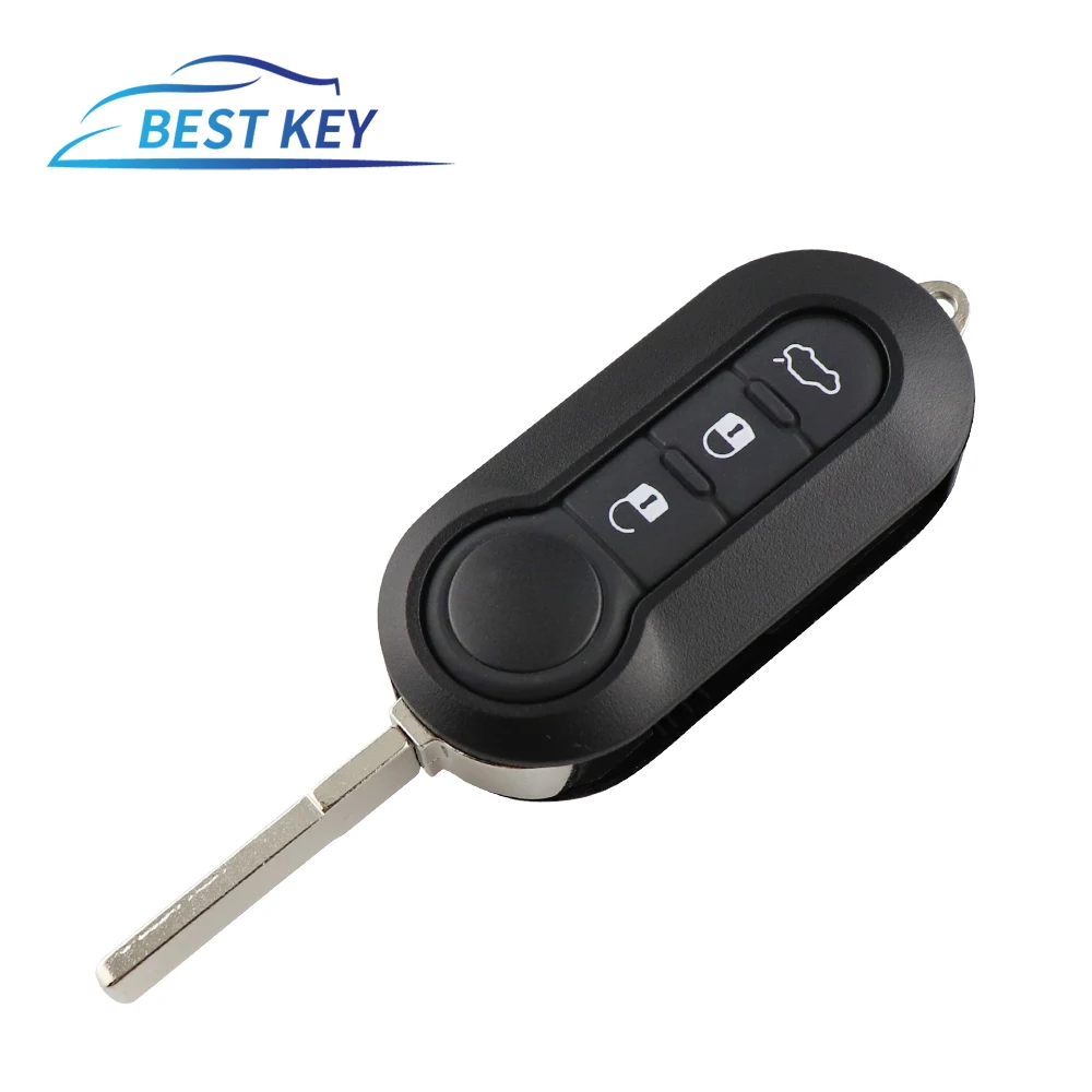 BEST KEY 3 Button Flip Folding SIP22 Blade Key Shell YRemote Car Key ...