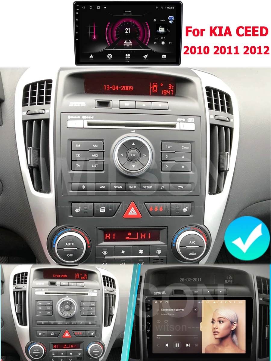 Audio Car Gps Navigation Multimedia Player For Kia Ceed 2010 2011 2012 ...