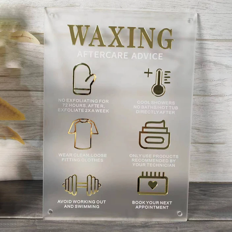 Custom-Advice-Acrylic-Waxing-Aftercare-Sign-A3-Size-SPA-Beauty-Salon ...