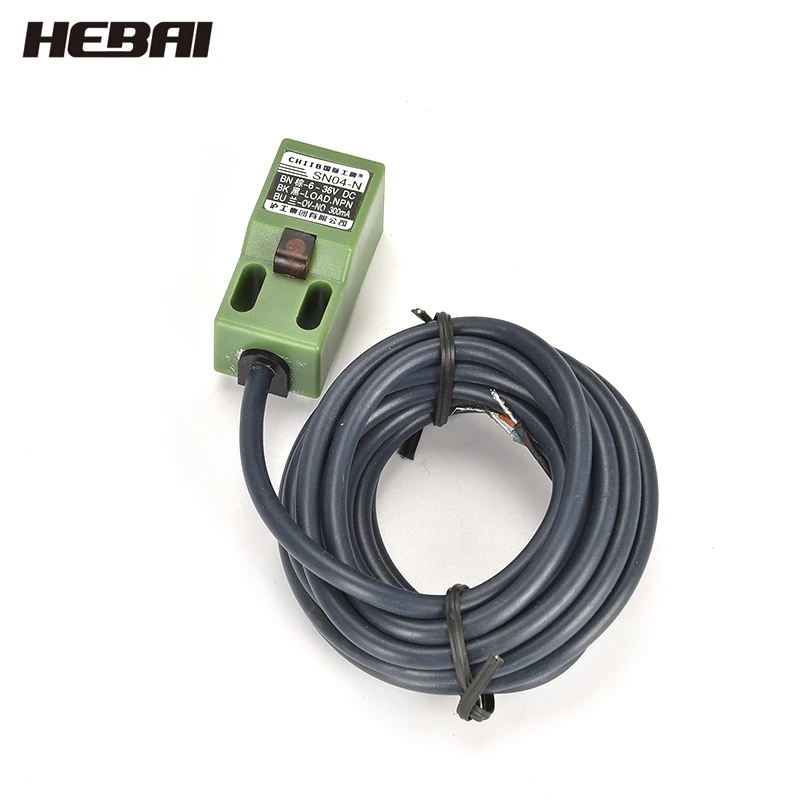 Hebai Sn04n Approach Sensor Sn04 4mm Three Wire Npn 6-36v Dc Square ...