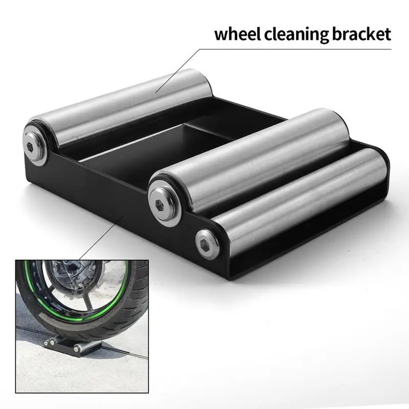 Motorcycle Wheel Roller Stand Portable Roller Ramp Lift Tire Wheel ...