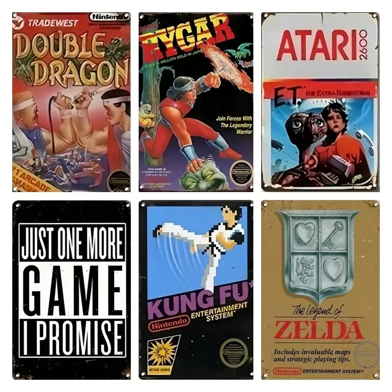 Retro-Classic-Game-Poster-Metal-Plate-Tin-Sign-Vintage-Gamer-Room-Art ...