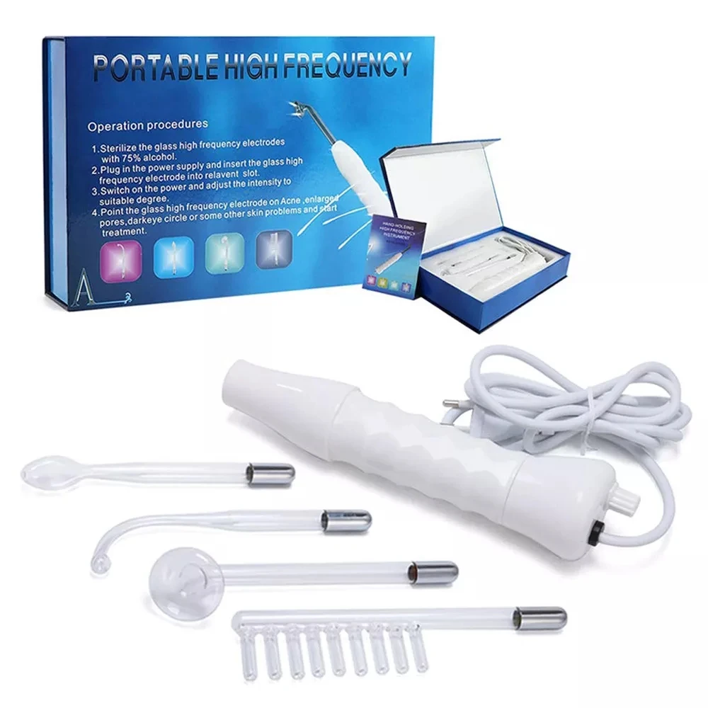 4-In-1-High-Frequency-Facial-Wand-Portable-Electrotherapy-Glass-Tube ...