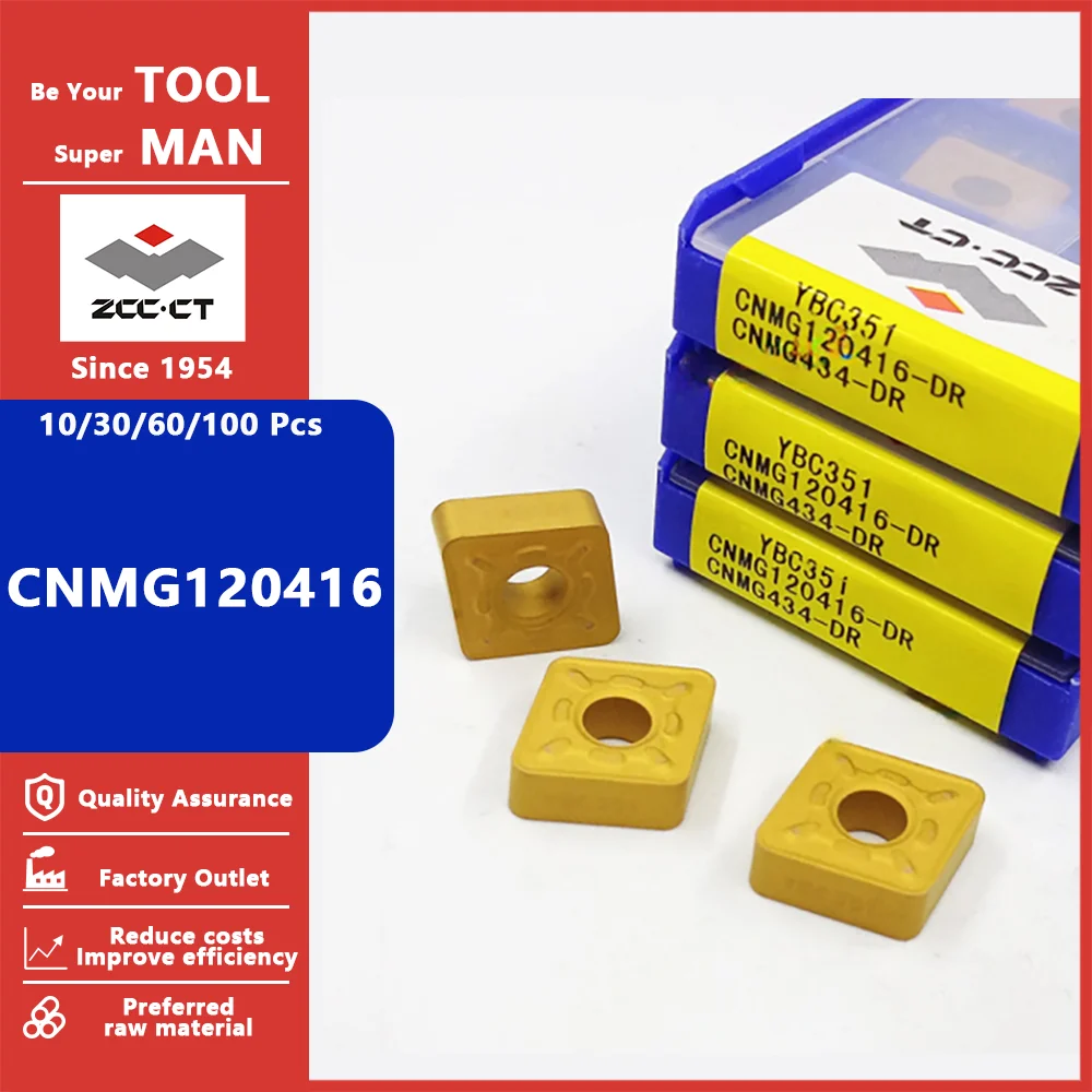 ZCC CT CNMG120416 CNMG 120416 DR PM Medium Roughing Turning Carbide Inserts Cutting Tool CNC ...