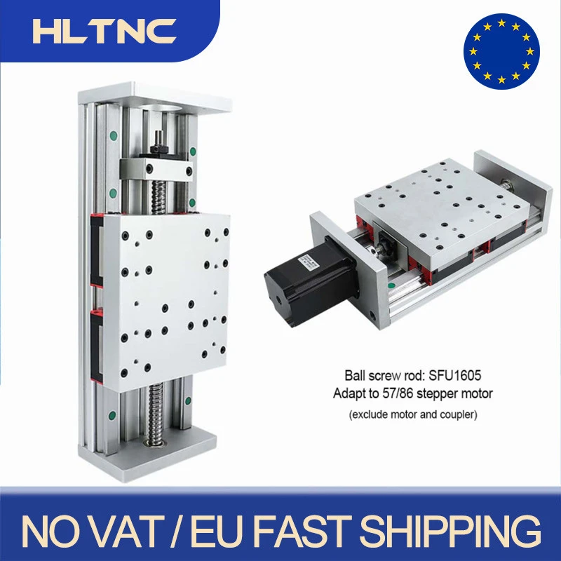 No VAT EU Shipped CNC Motion Table Z Axis Sliding Table SFU1605 SFU1610 Ball Screw + HGR20 ...