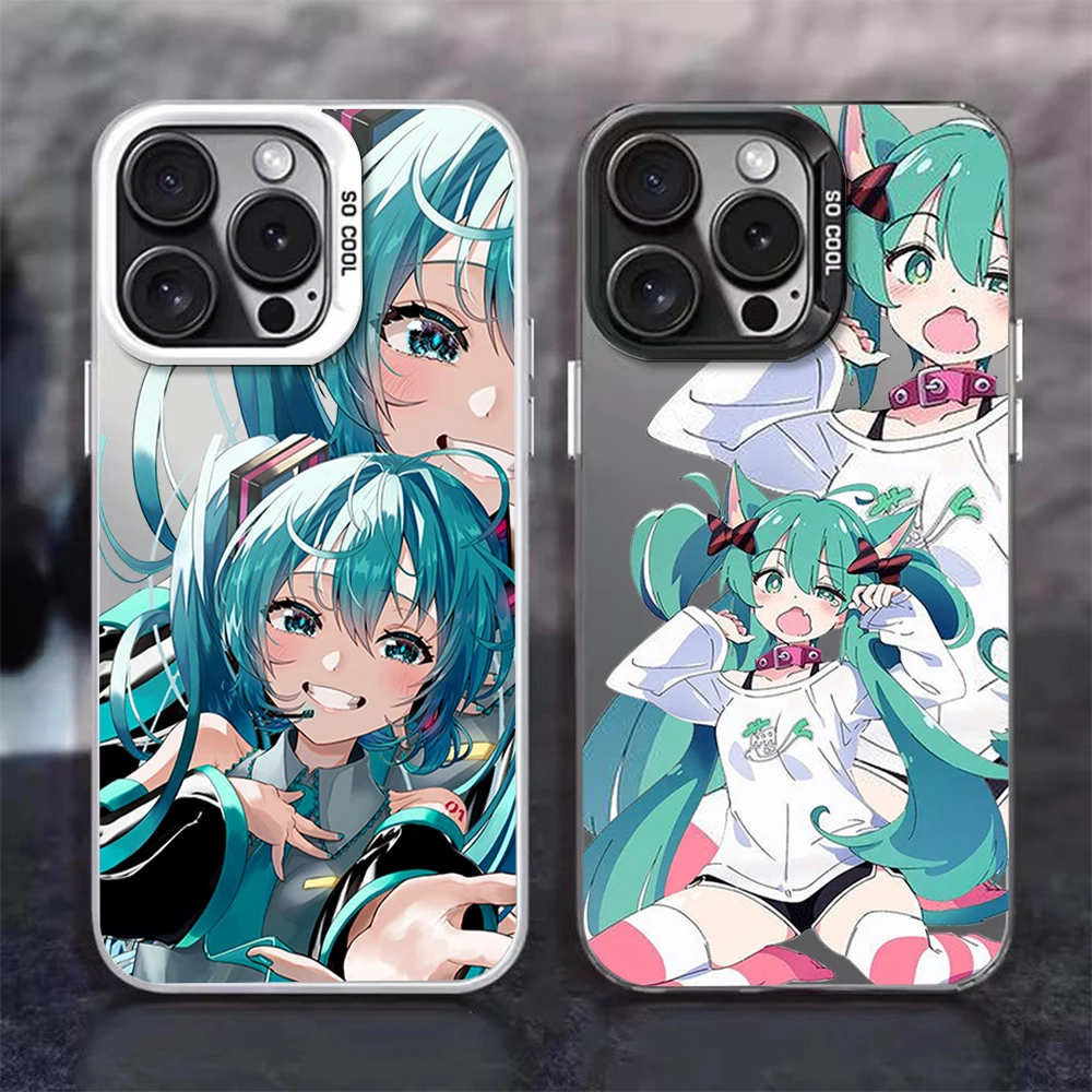 Kawaii Hatsune Miku Phone Case For iPhone 16 12 13 14 15 Pro Max Plus ...