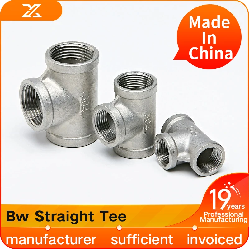 304-stainless-steel-internal-thread-tee-joint-screw-thread-water-pipe ...