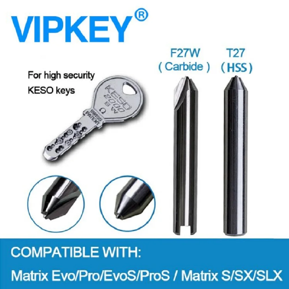 F27W / T27 SILCA Matrix Evo Key Milling Cutter Drill Bit to Cut KESO ...