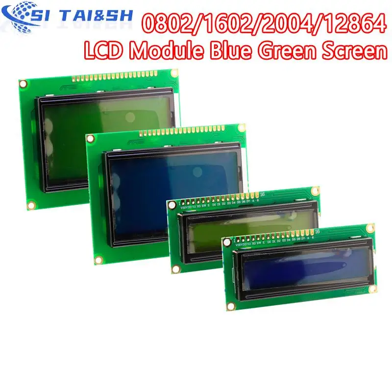 Lcd Module Blue Green Screen For Arduino 0802 1602 2004 12864 Lcd ...
