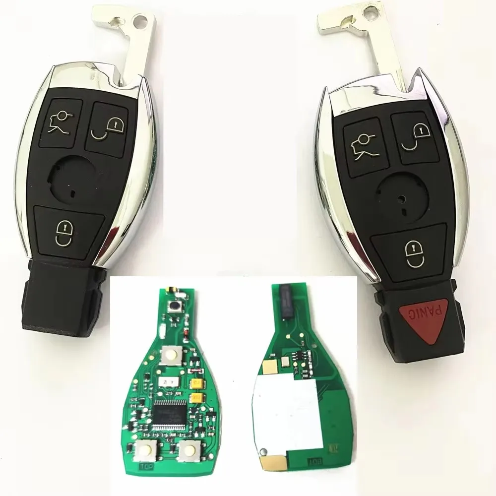 half Smart Key 3/4 Buttons FSK 433MHz For Mercedes Benz Auto Remote Key ...