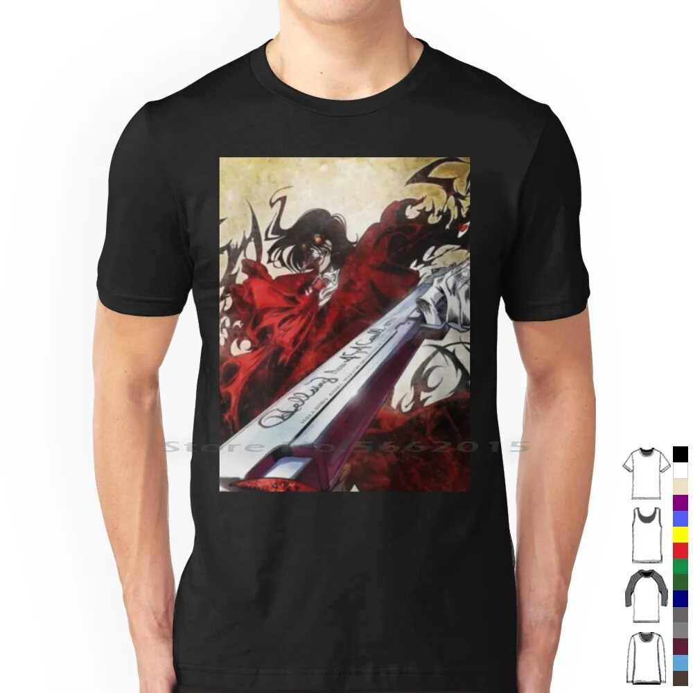 Hellsing Ultimate Devil With Gun T Shirt 100% Cotton Alucard Hellsing ...