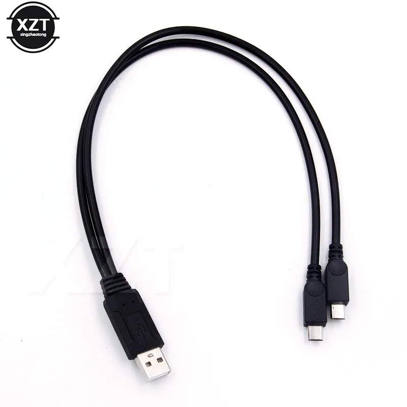 2-In-1-Data-Transfer-Charging-Cable-USB-Female-Male-2-Micro-USB-Y ...