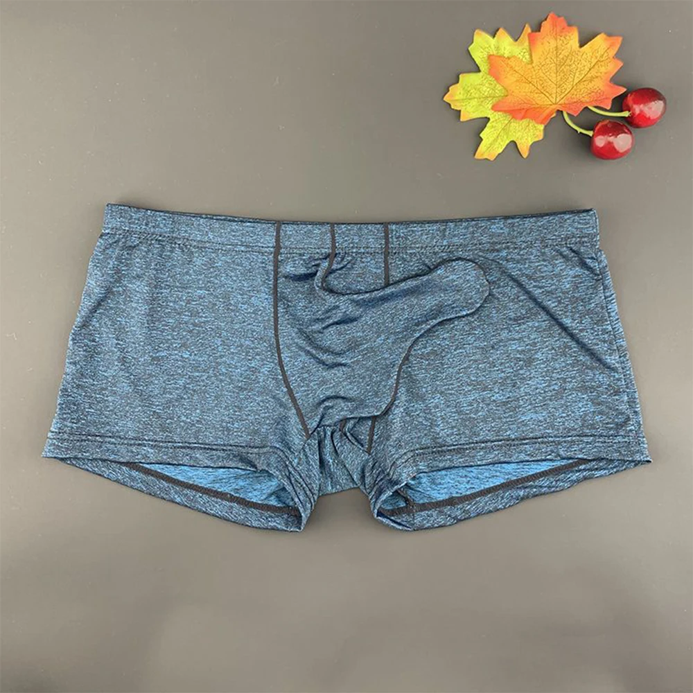 Men-Long-Sleeve-Boxers-Bulge-Pouch-Elephant-Nose-Underwear-Erotic-Male ...