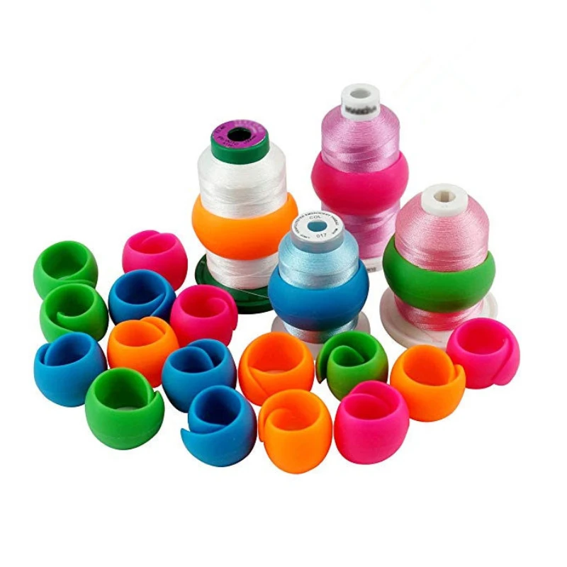 Colorful-Spool-Huggers-Bobbin-Silicone-Clamps-Holders-Keep-Thread ...