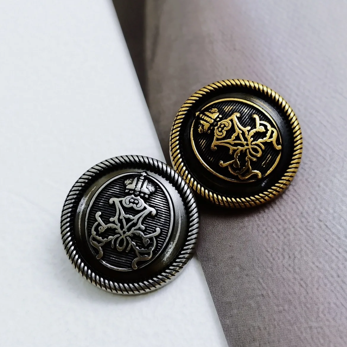 10PCS Crown Metal Buttons Retro Style Jacket Knitwear Tweed Coat ...