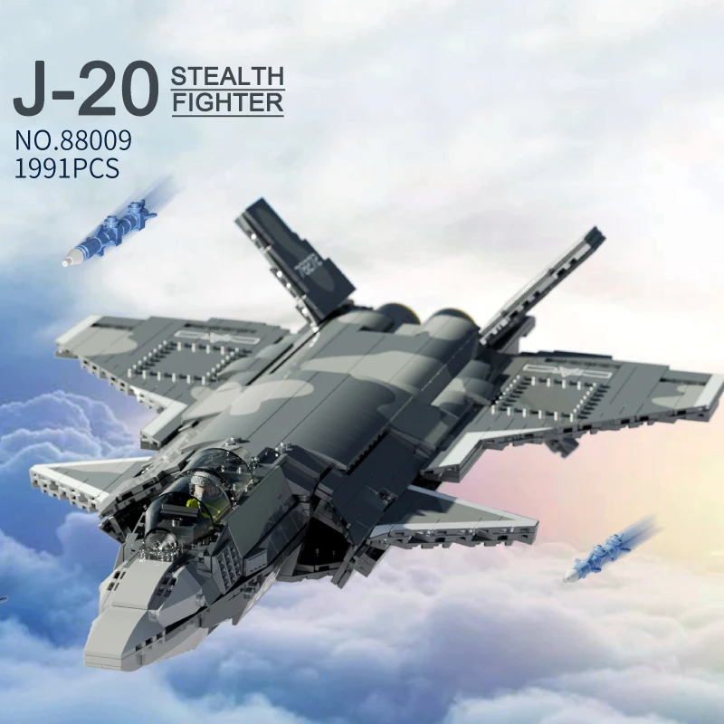 Military-Aircraft-J-20-Large-Shipboard-Fighter-Model-Building-Blocks ...