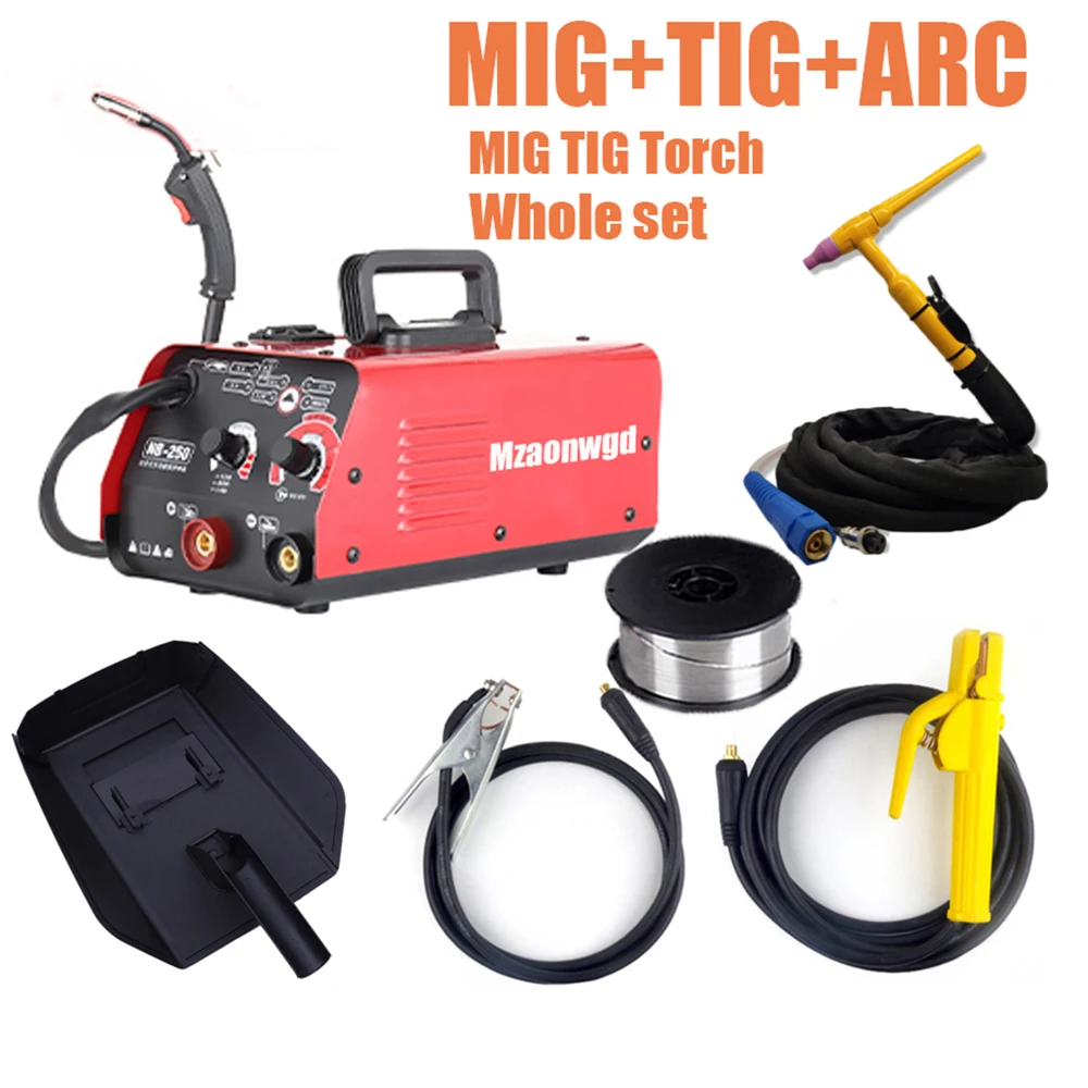 220v Welding Machine 3 In 1 Tig Arc Mig Welder Co2 Mix Flux Gas Gasless ...