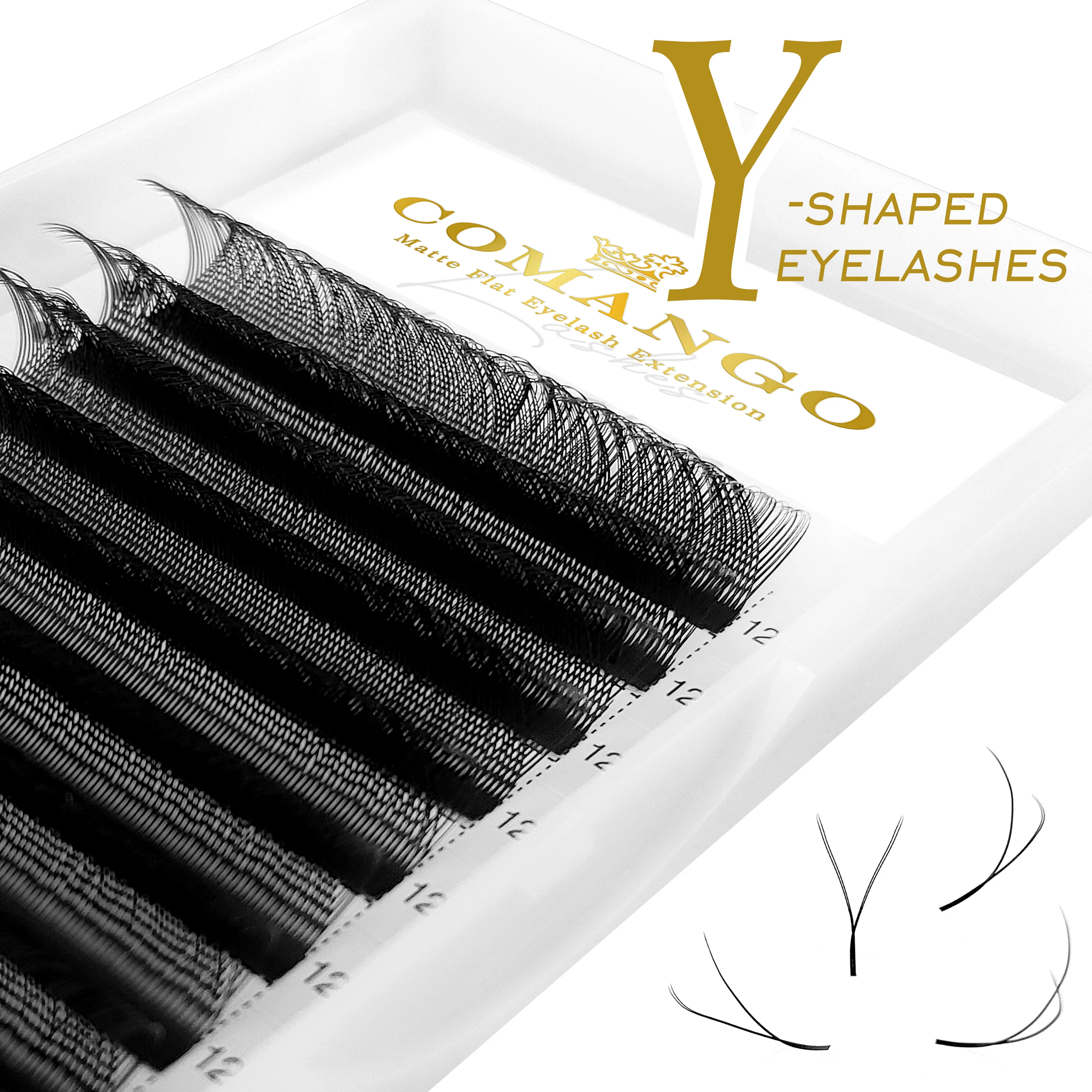 CoMango-2D-Ready-made-Fan-Lashes-Individual-Lash-Extension-Matte-Super ...