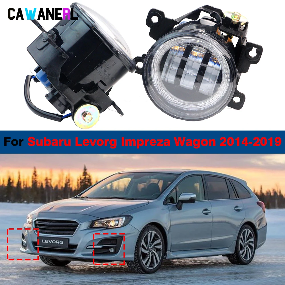 2 X Car Front LED Angel Eye Fog Light DRL Daytime Running Lamp H11 For ...