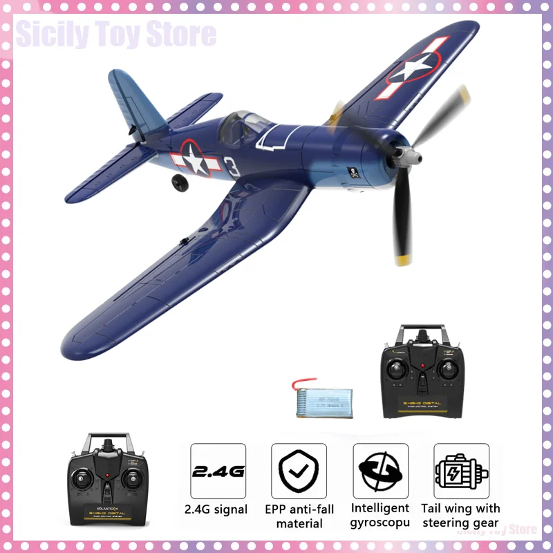 VOLANTEX F4U Corsair RC Plane 2.4Ghz 4CH 400mm Wingspan One-Key ...