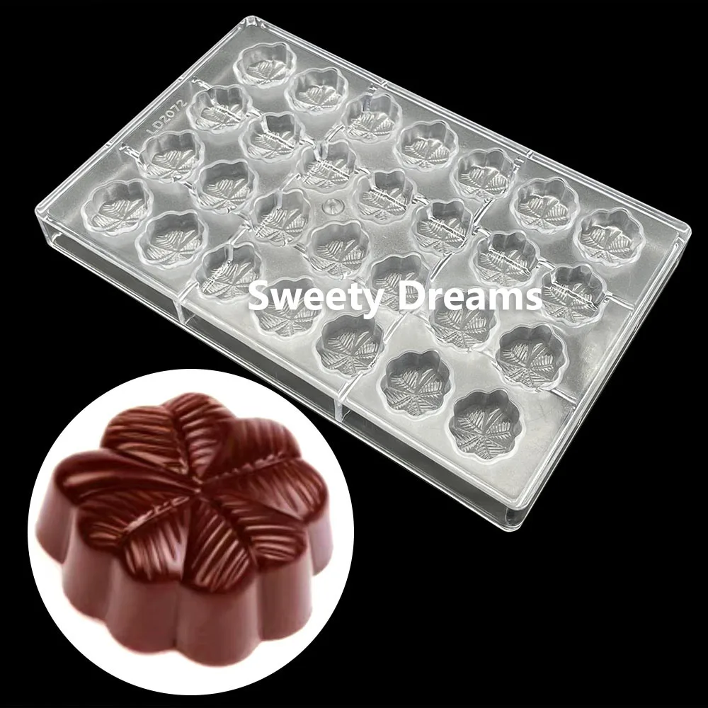 Flower Shape Polycarbonate Chocolate Bar Moulds Tools For Baking ...