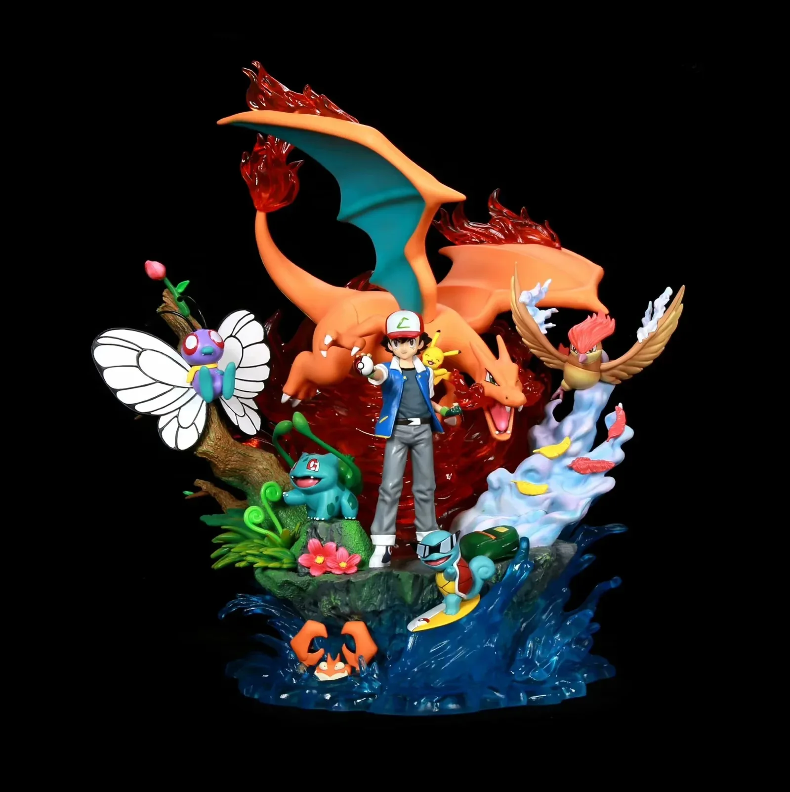 Figura-Anime-Pok-mon-Grande-PVC-Ash-Ketchum-Charizard-Squirtle ...