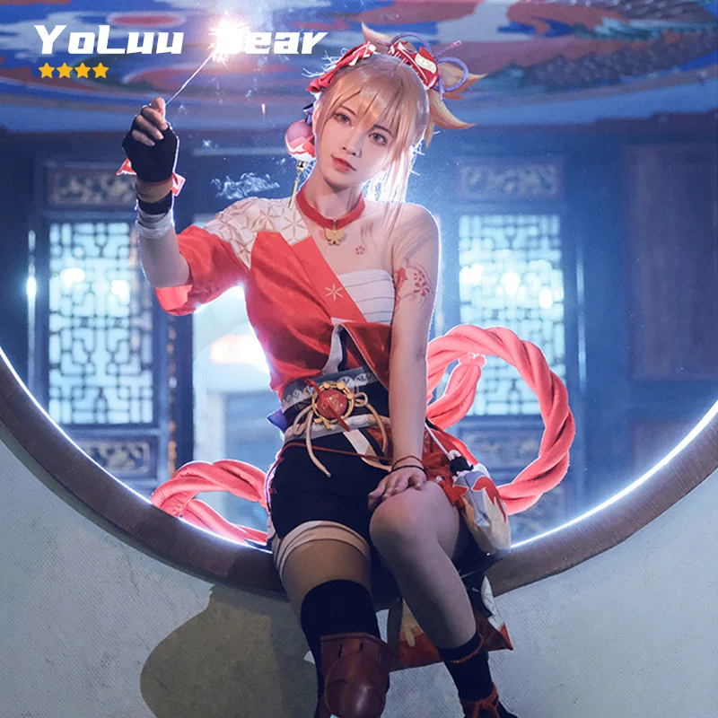 Yoluu Bear 4-star Game Genshin Impact Yoimiya Cosplay Costume Uniform ...