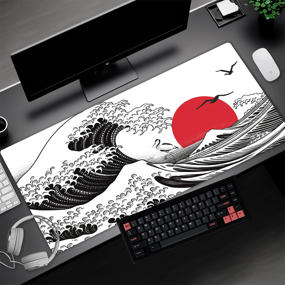 Xxl-Desk-Mat-White-Great-Wave-Mouse-Pad-Japanese-Mausepad-Custom ...
