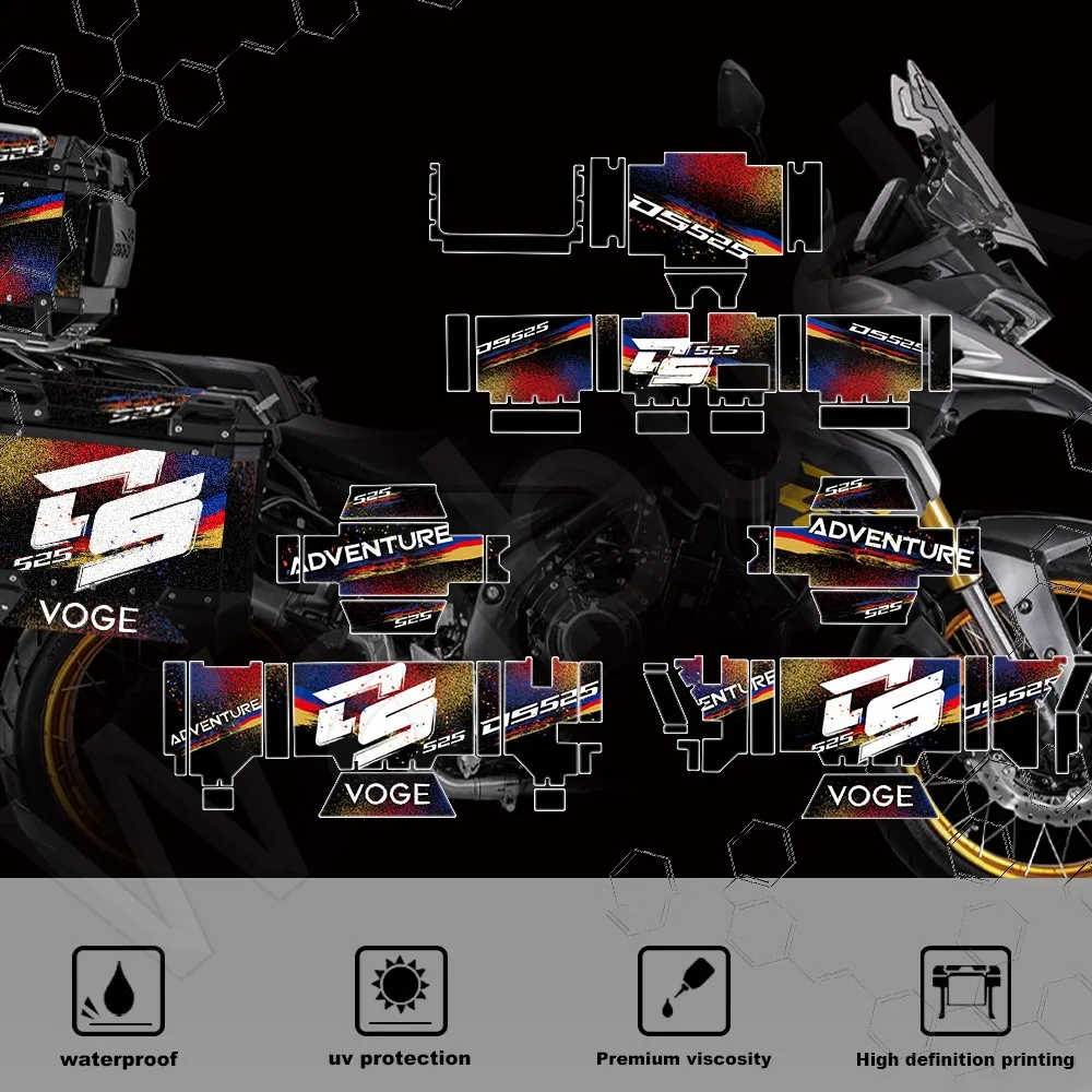 3M Motorcycle Side Box Sticker Pads Tail Luggage Case Frosted ...