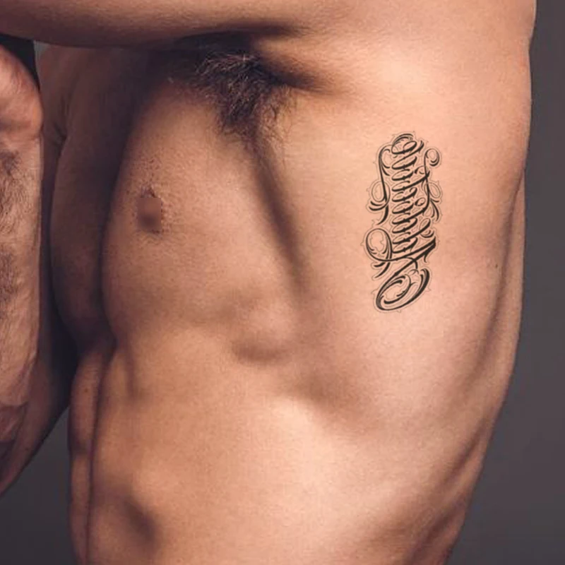 Back Name Tattoo Men