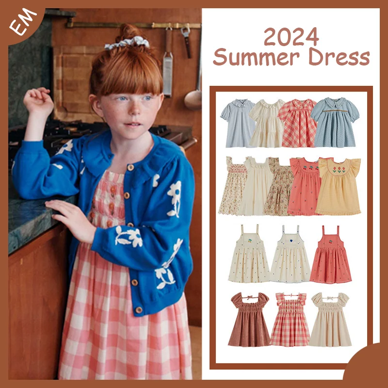 2024-New-Spring-And-Summer-Children-s-Dress-Girls-Clothes-Dress-Holiday ...