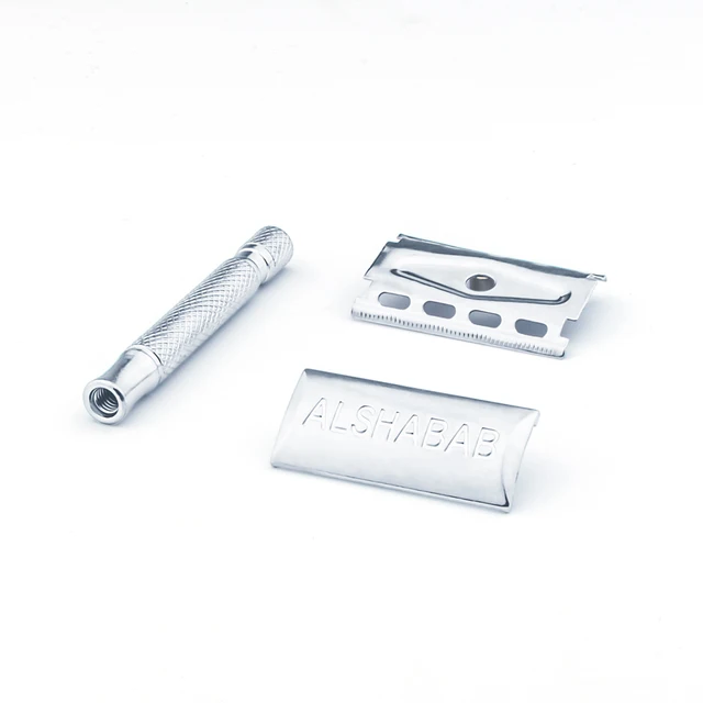 ALSHABAB Stainless Steel Safety Razor for Men Barber Shaving Hair Beard ...