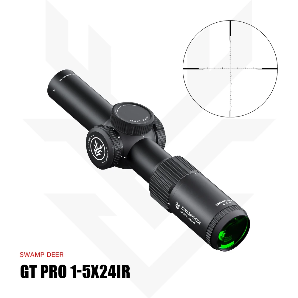 SWAMP DEER Rifle Scope 1-5x24IR LPVO GT PRO Short Scope Compact Scope ...