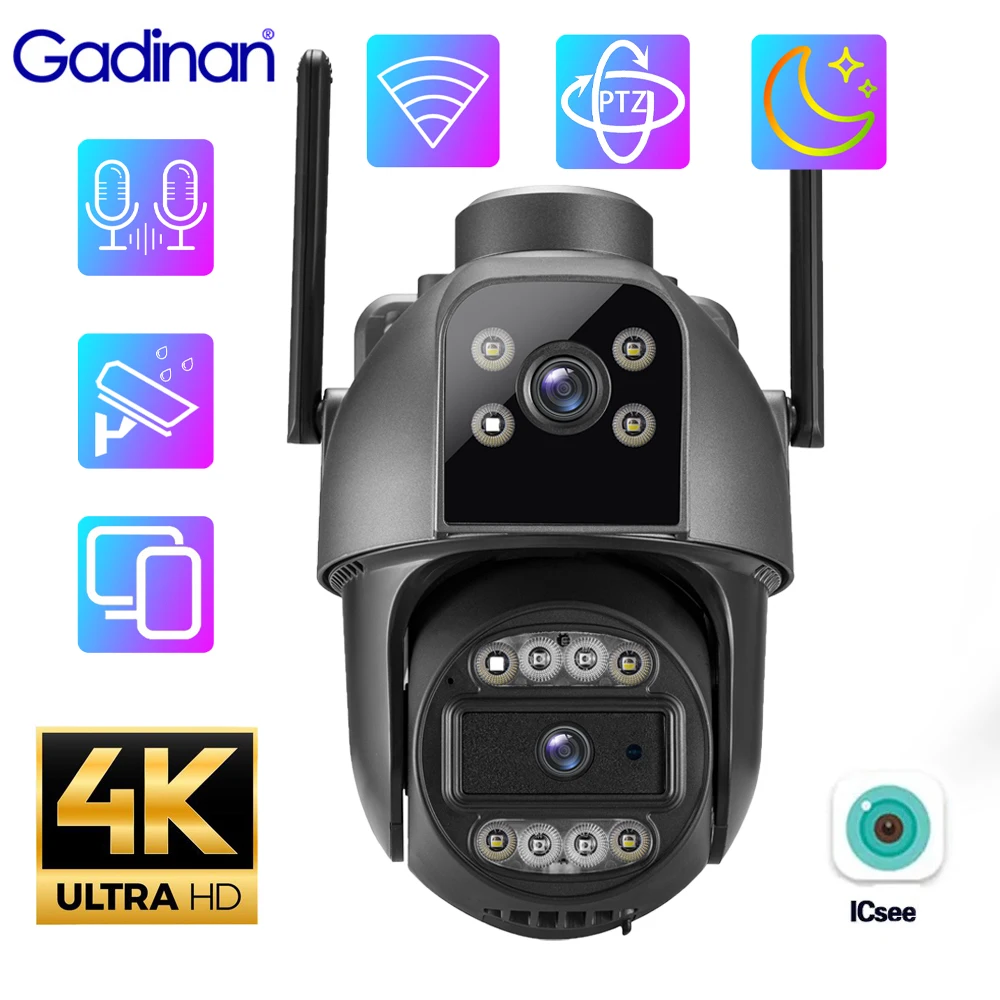 Gadinan-8MP-4K-PTZ-WiFi-IP-Camera-Dual-Lens-Security-Protection-Screen ...