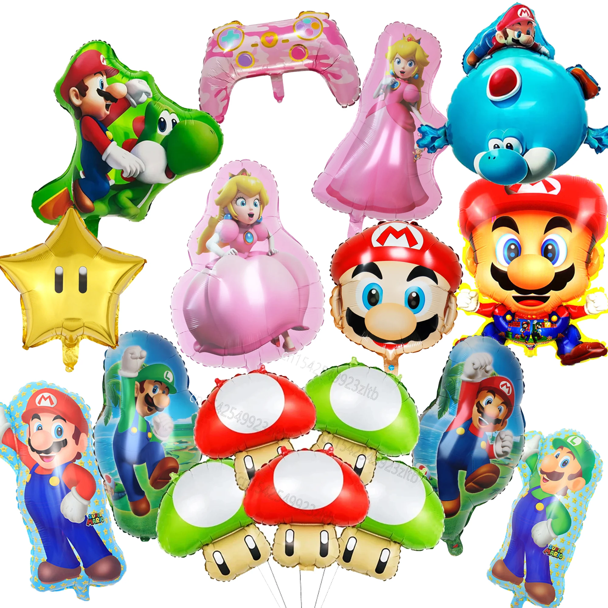 Mario-Bro-Balloon-Anime-Princess-Peach-Daisy-Star-Mushroom-Round ...